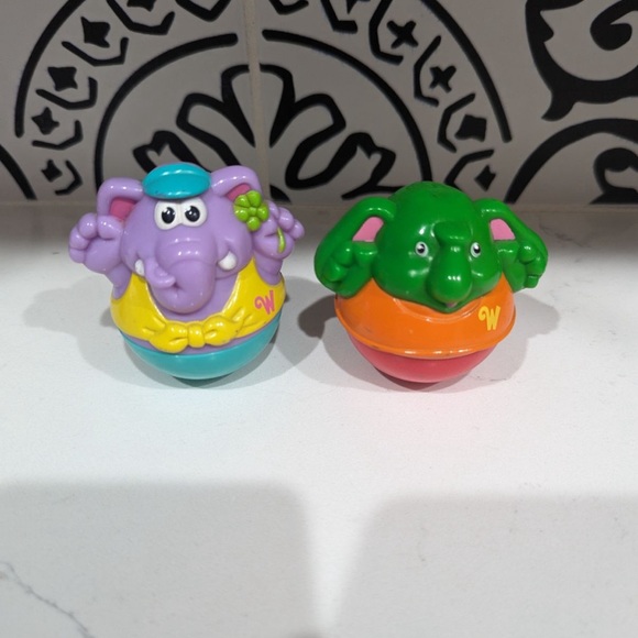 Hasbro | Toys | Lot Of 2 Vintage Hasbro Playskool People Weebles Purple ...